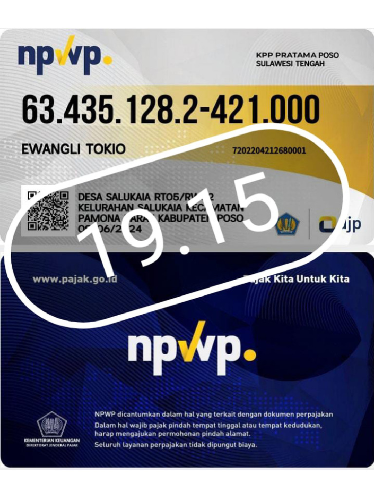 NPWP Poso | PDF