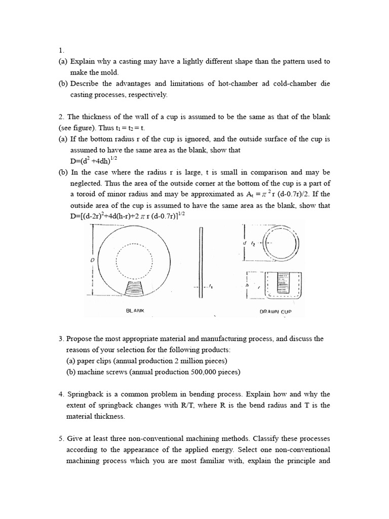 Mechanical Manufacturing Processes Overview | PDF | Forging | Stress ...