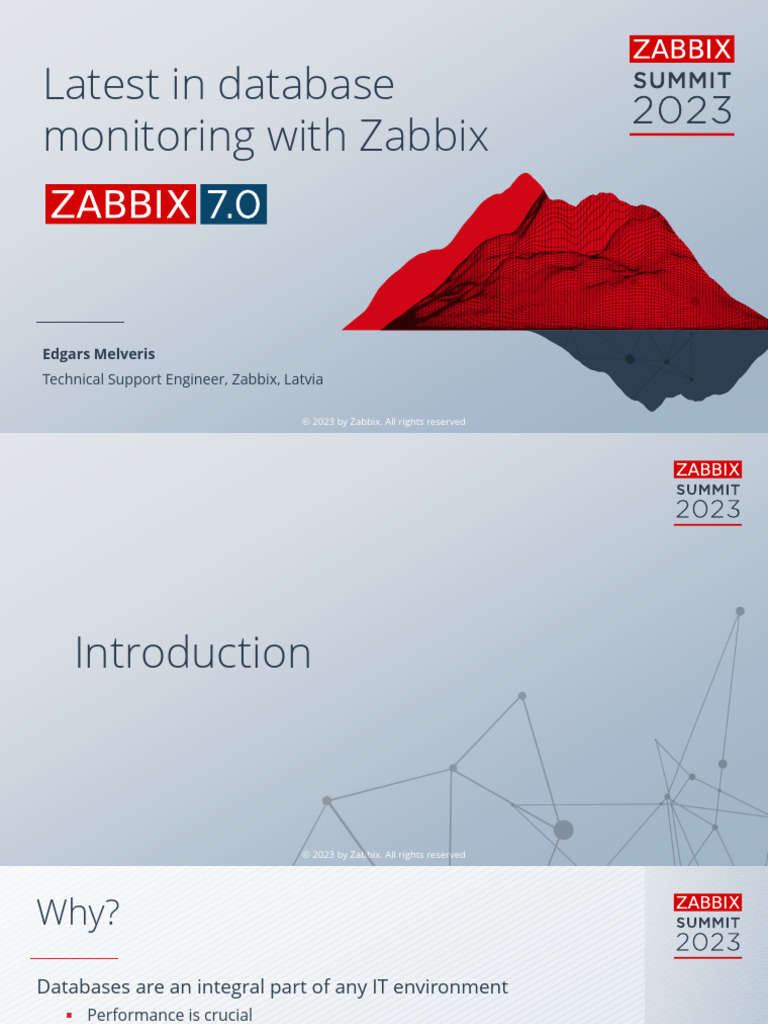 Zabbix SUMMIT Presentation EdgarsMelveris 2024 | PDF | Databases | My Sql