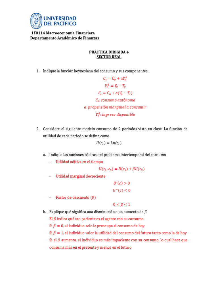PD4 2024-1 Sol | PDF | Ciencias económicas | Economias