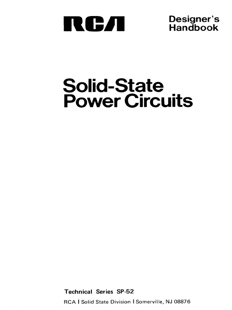 RCA 1971 SP-52 Solid-State Power Circuits | PDF