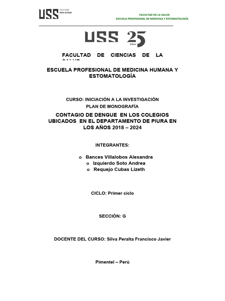 Informe Sobre El Dengue | PDF | Infección | Inmunología Informe Sobre El Dengue | PDF | Infección | Inmunología