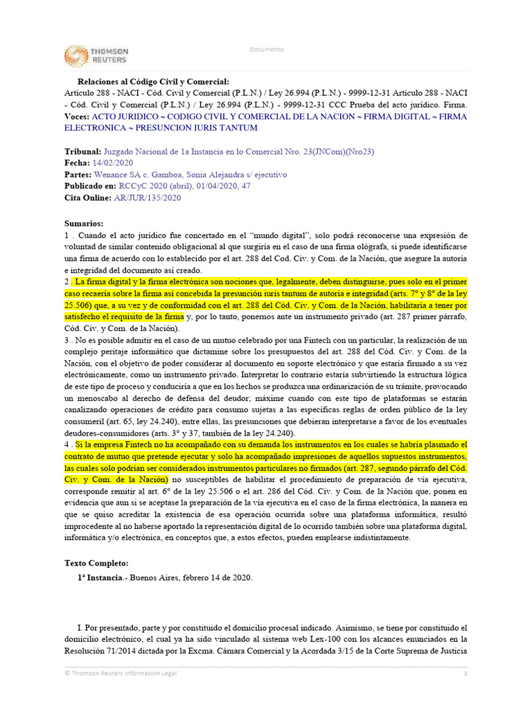 Caso Prã¡ctico Nro.18 Instrumentos Privados | PDF | Ley procesal | Justicia