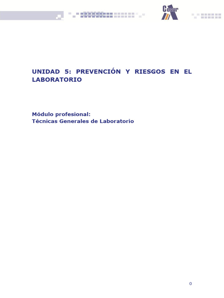 UD5 TÃ©cnicas | PDF | Laboratorios | Equipo de protección personal