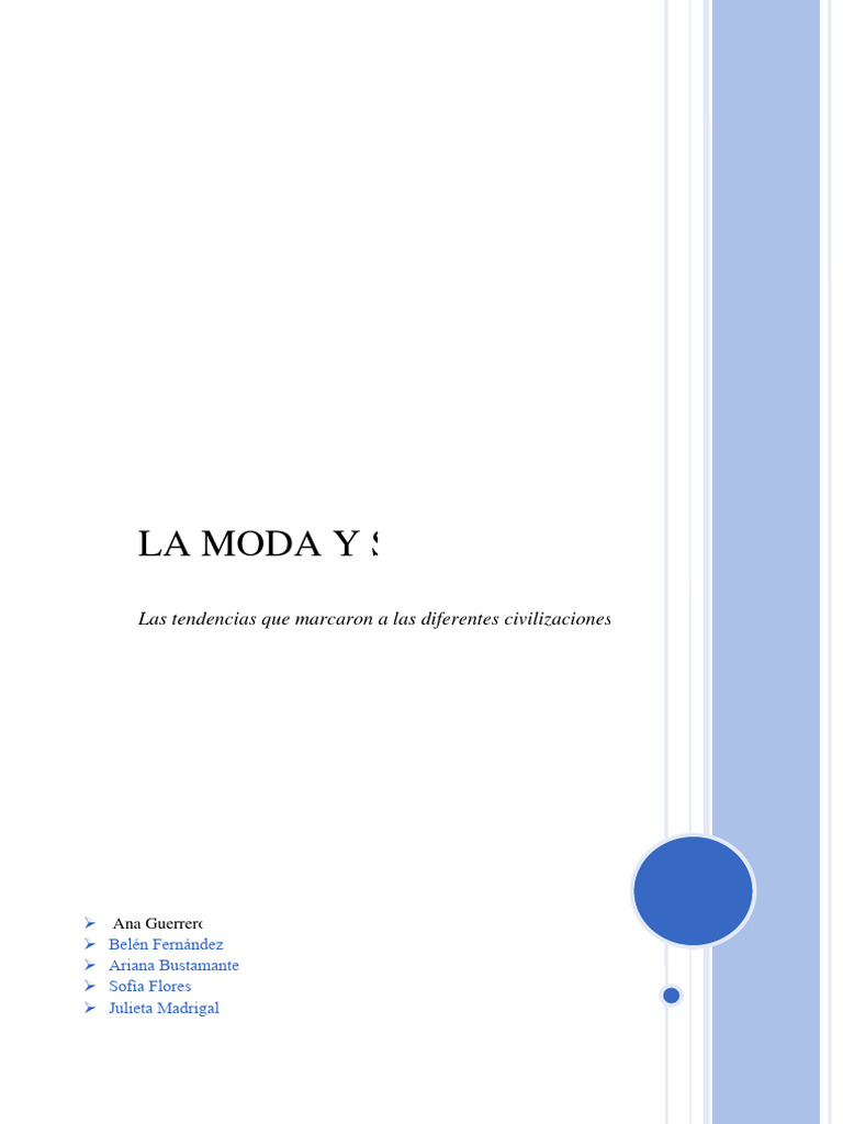 La Moda y Su Evolución | PDF | Ropa | Moda
