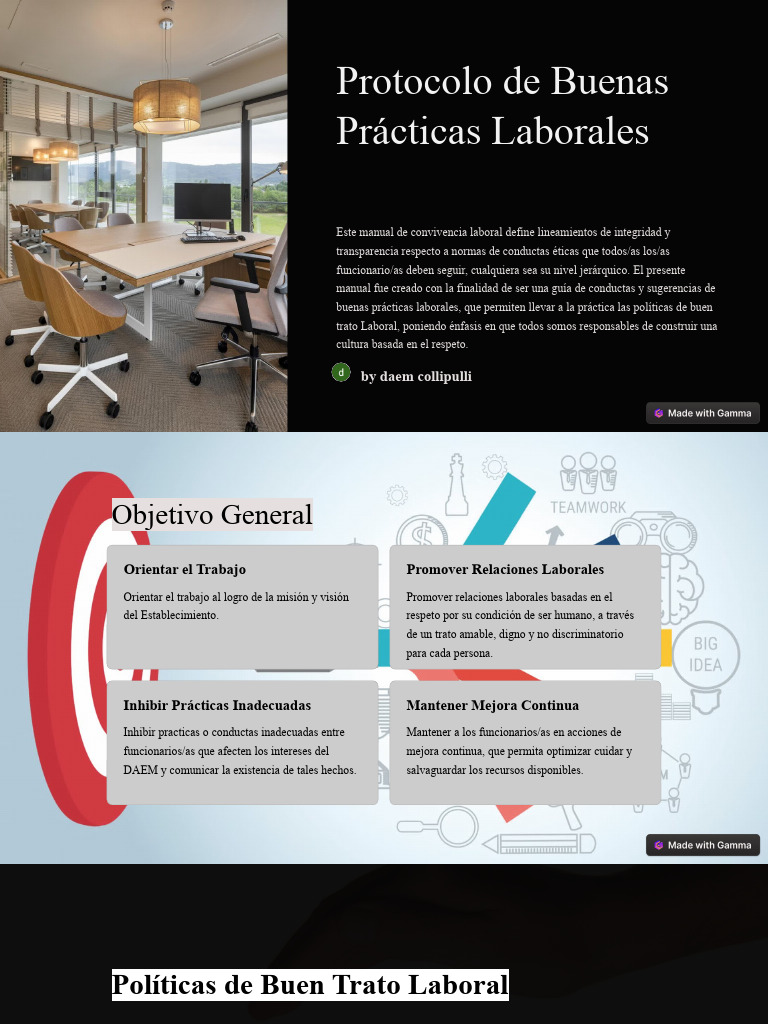 Protocolo de Buenas Practicas Laborales | PDF | Comportamiento | Liderazgo