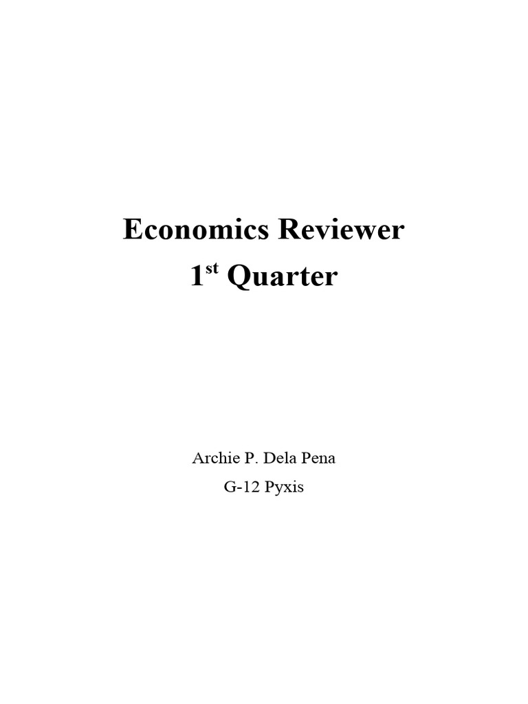 Econ Reviewer | PDF | Economics | Economic Growth