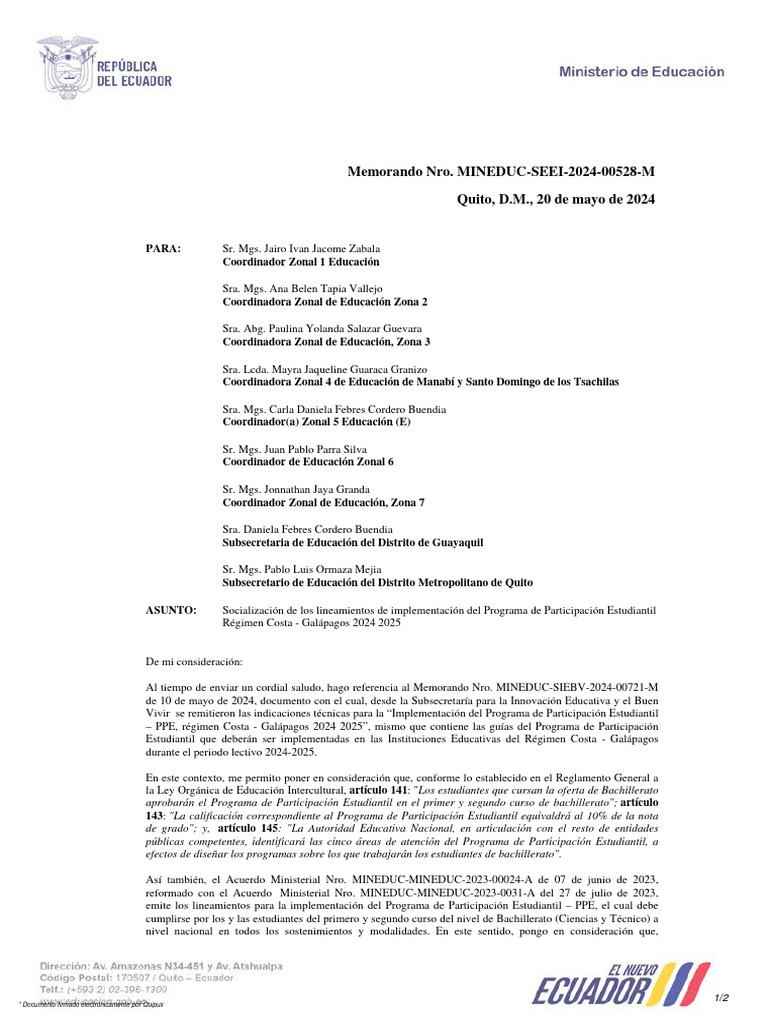 Mineduc Seei 2024 00528 M | PDF | Las artes