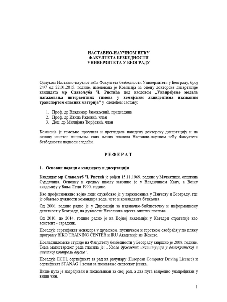 Slavoljub Ristic Referat FB | PDF