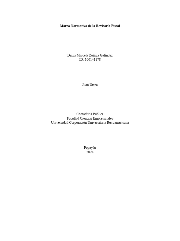 Marco Normativo Revisoria Fiscal Descargar Gratis Pdf Auditoría