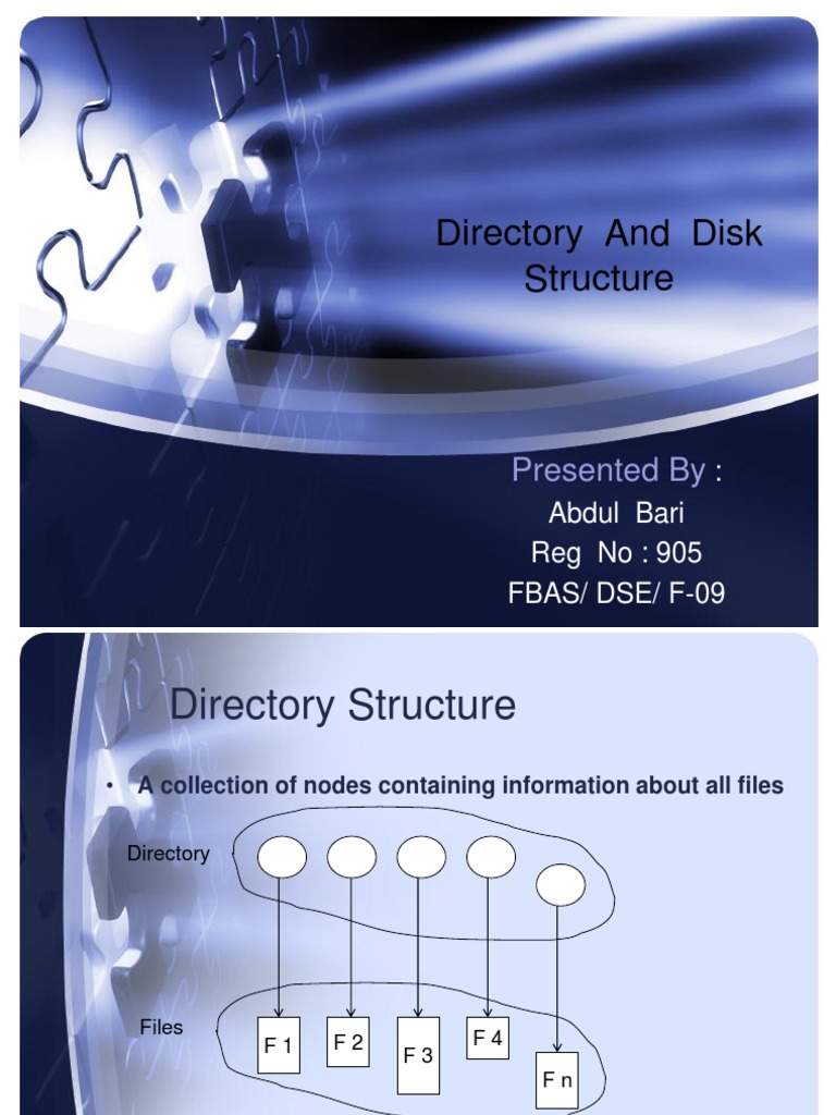 Directory and Disk Structure: Presented by | PDF | File System | Disk ...