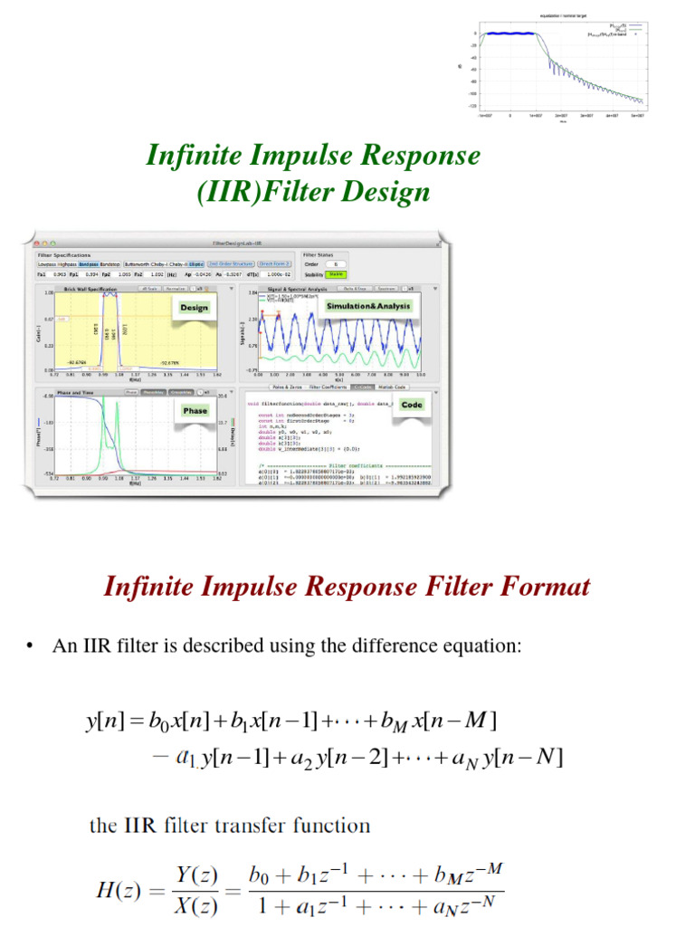 Part8 - Infinite Impulse Response Filter Design | PDF | Low Pass Filter ...