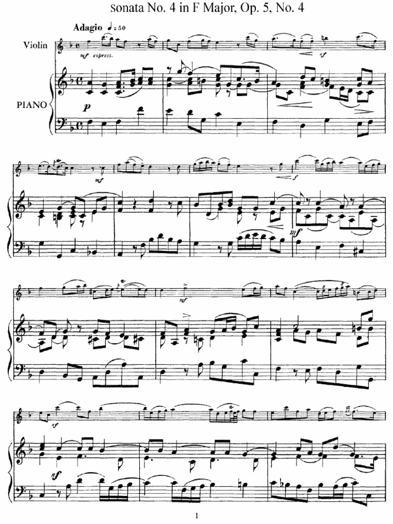 Adagio Sonata 4 Corelli Violino | PDF