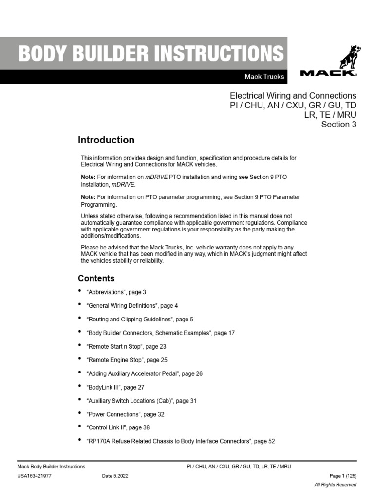 mack-section-3-vecu4-04 | PDF | Electrical Connector | Electrical Wiring