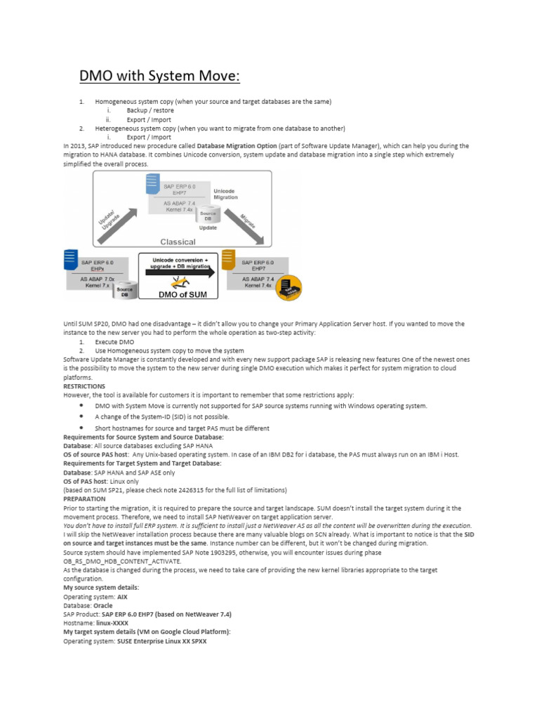 DMO With System Move | PDF | Computer File | Databases