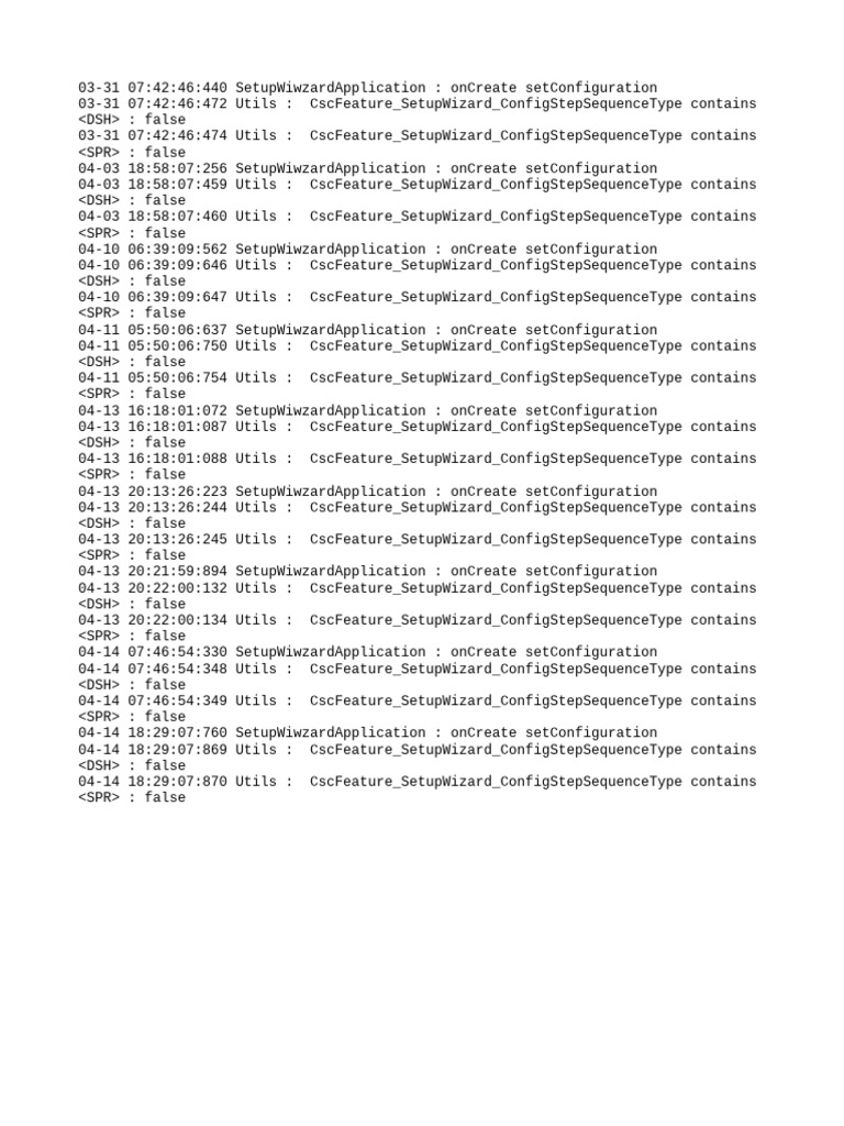 Setup Wizard Configuration Logs Pdf Finance Money Management