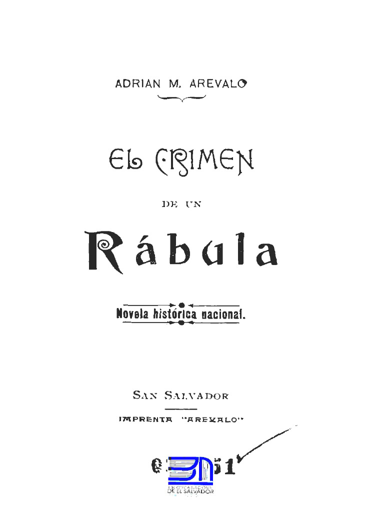 El Crimen de Un Rábula - Meléndez Arévalo, Adrián | PDF