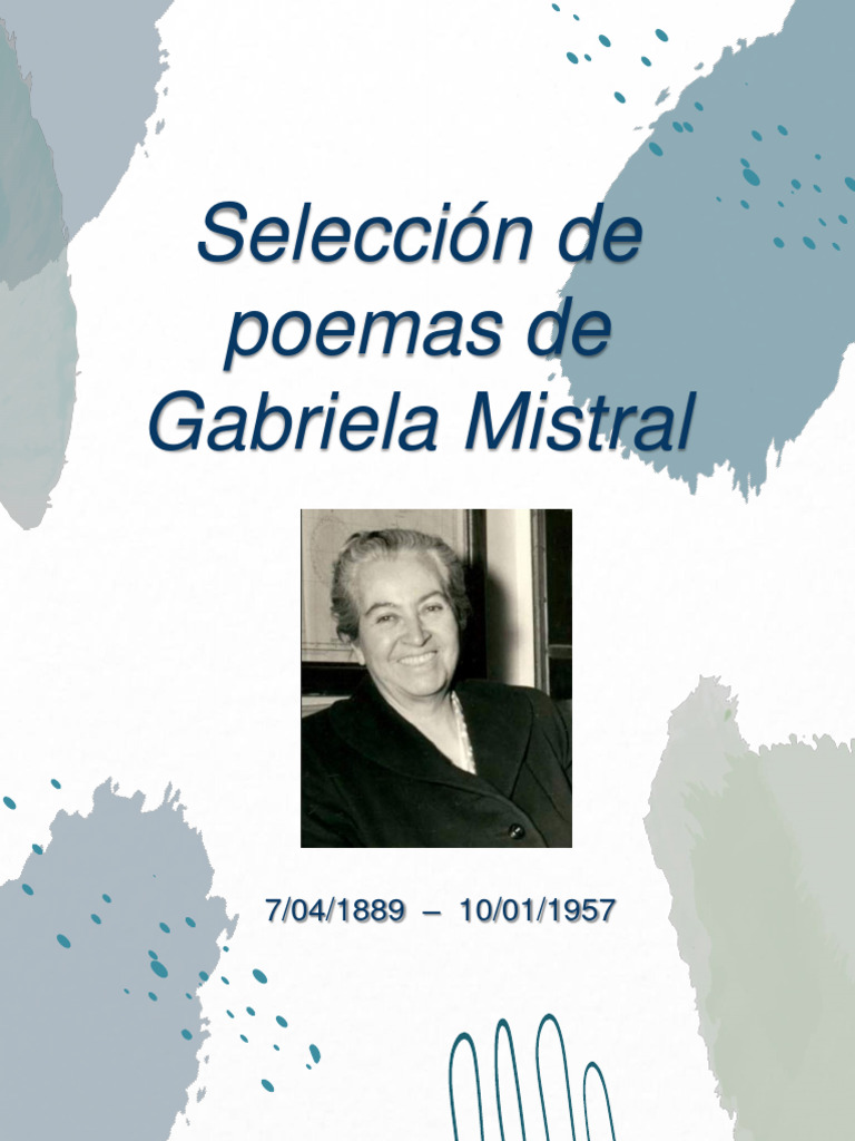Selección de Poemas de Gabriela Mistral | PDF