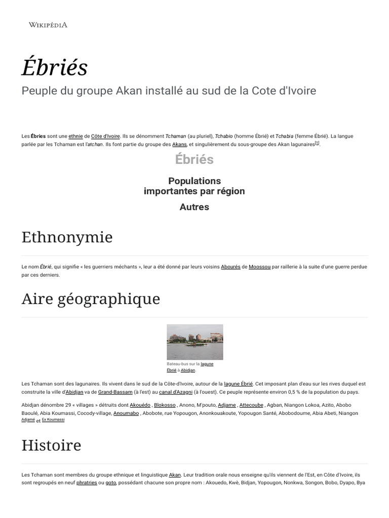 Culture et traditions des Ébriés | PDF