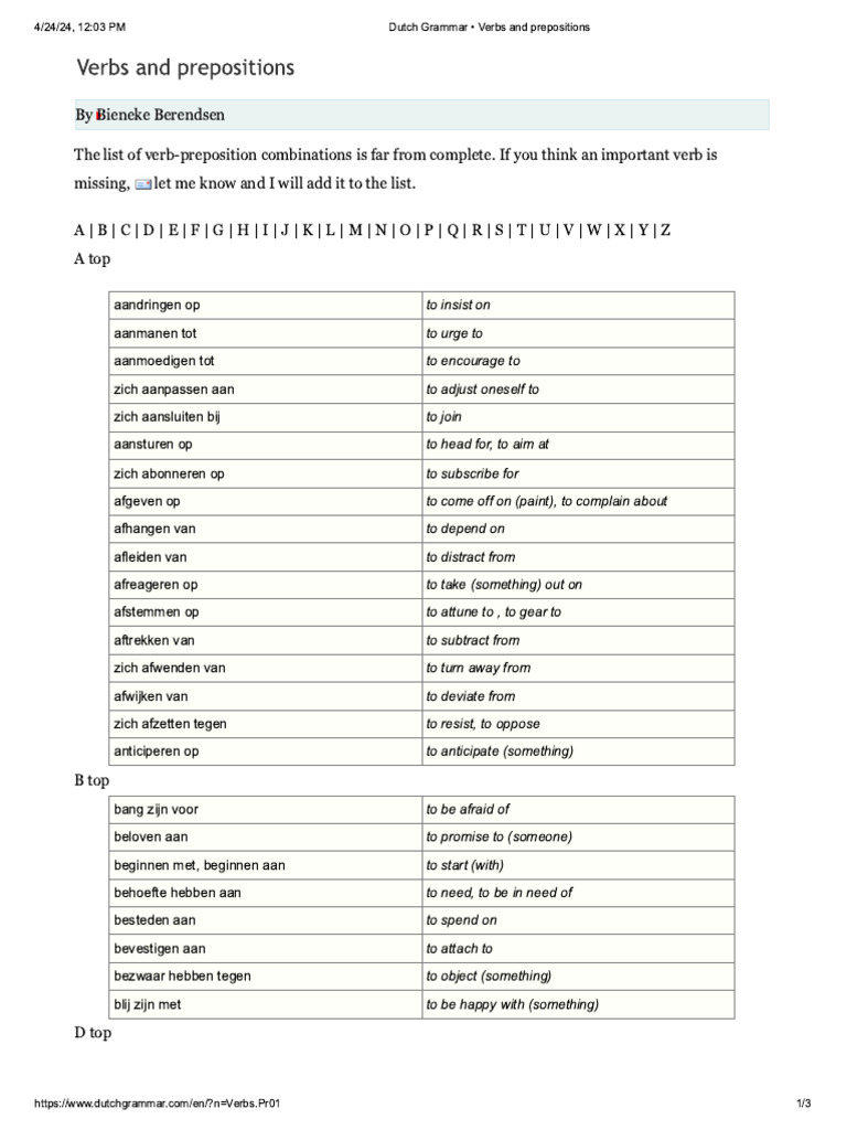Essential Dutch Grammar Guide | PDF | Linguistic Morphology | Languages ...