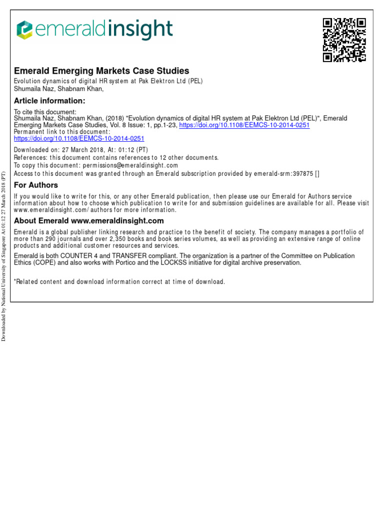E Evolution Dynamic Of Digital Hr System Pdf Cost Of Living