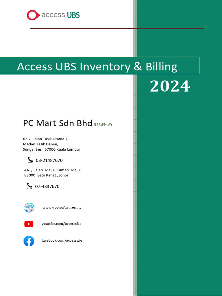 Access UBS Inventory Sample Report | Download Free PDF | Debits And ...