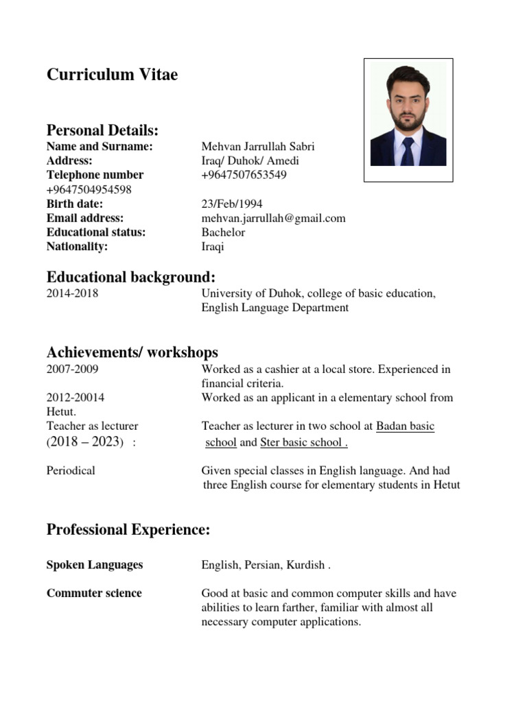 PDF CV | PDF | Foreign Language Studies