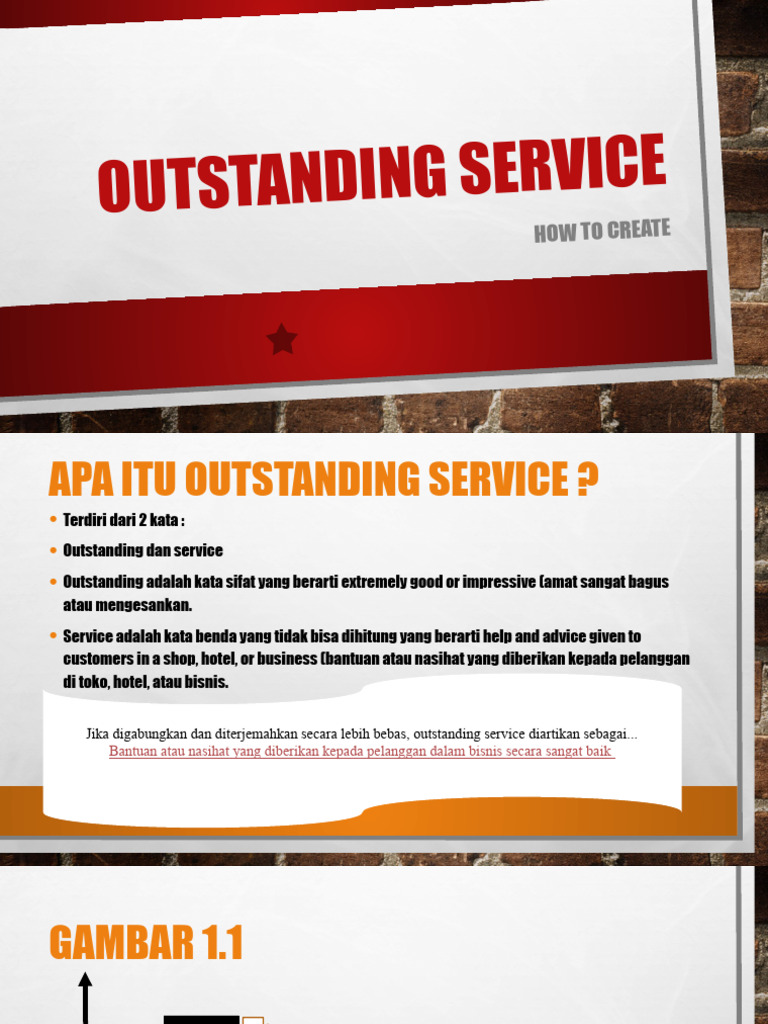 Arti dan Strategi Outstanding Service | PDF