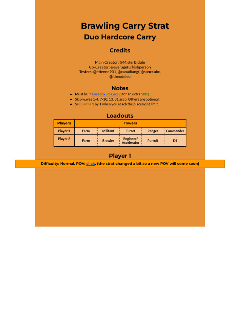 Brawling Carry Strat | PDF