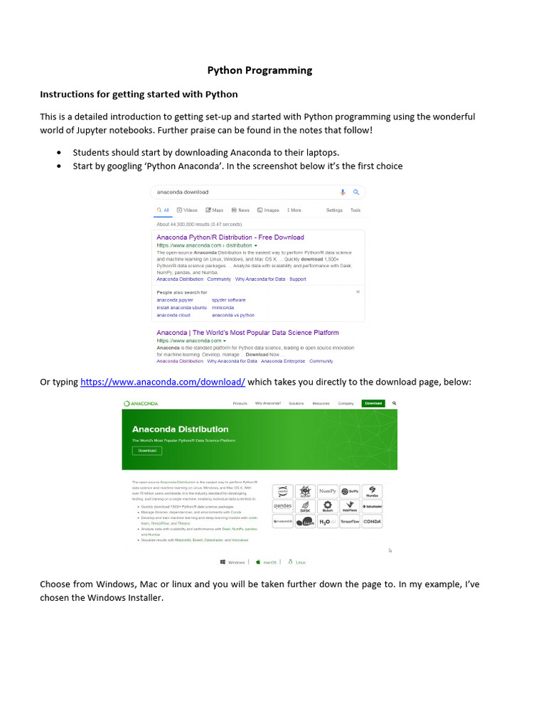 Python Primer Install Steps | PDF | 64 Bit Computing | Microsoft Windows