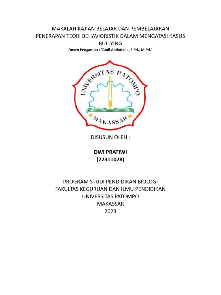 BELAJAR&PEMBELAJARAN_DWI PRATIWI | PDF