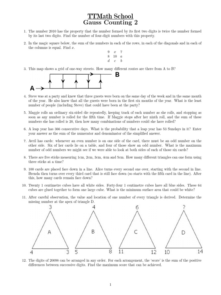 Counting 2 | PDF | Mathematics | Mathematical Concepts