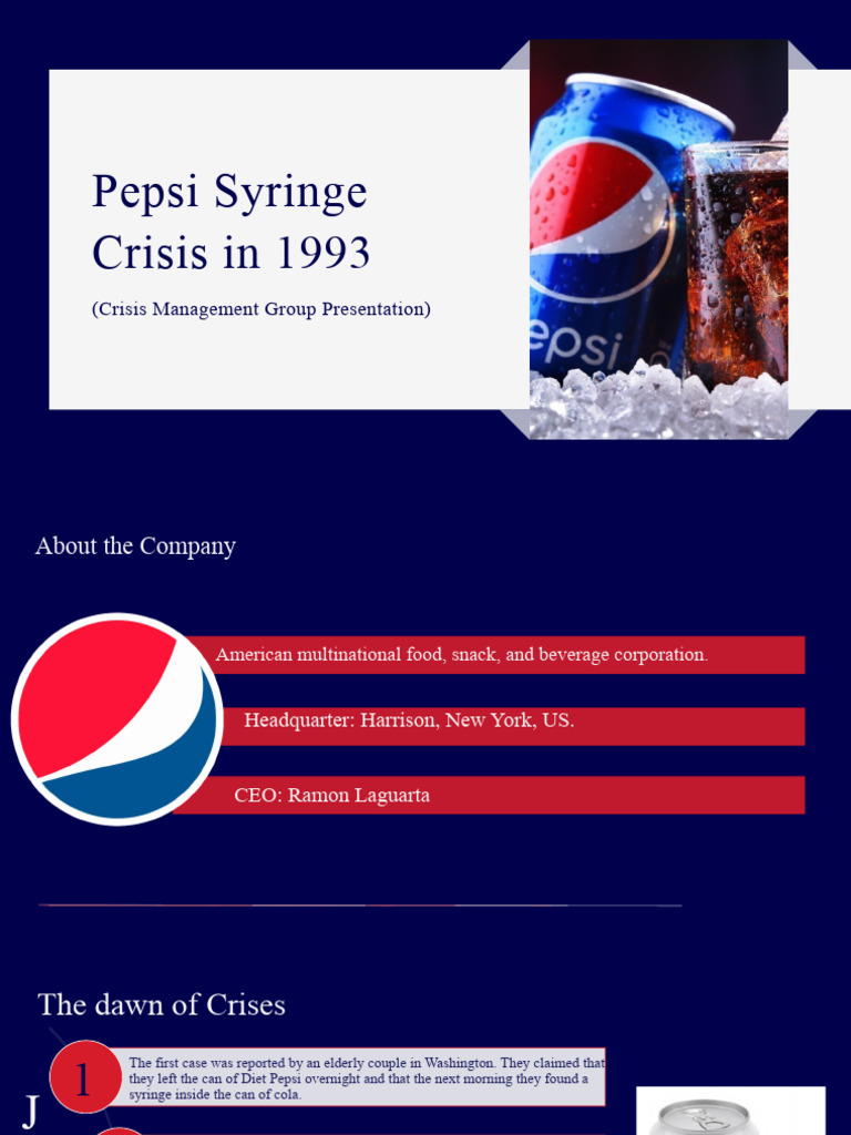 Group PPT Pepsi | PDF | Pepsi Co | Crisis Management