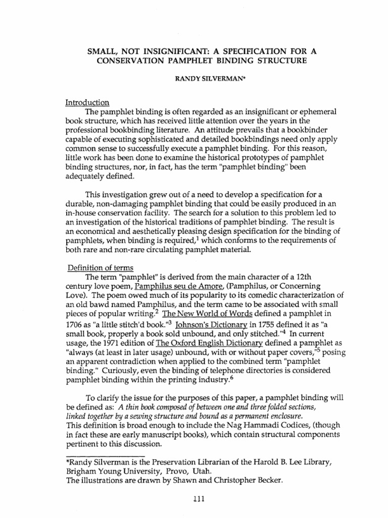 Randy Silverman | PDF | Bookbinding | Sewing