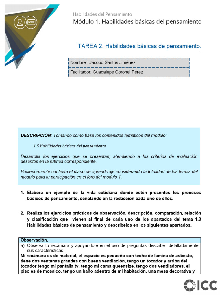 Habilidades Básicas del Pensamiento | PDF | Pensamiento | Metacognición