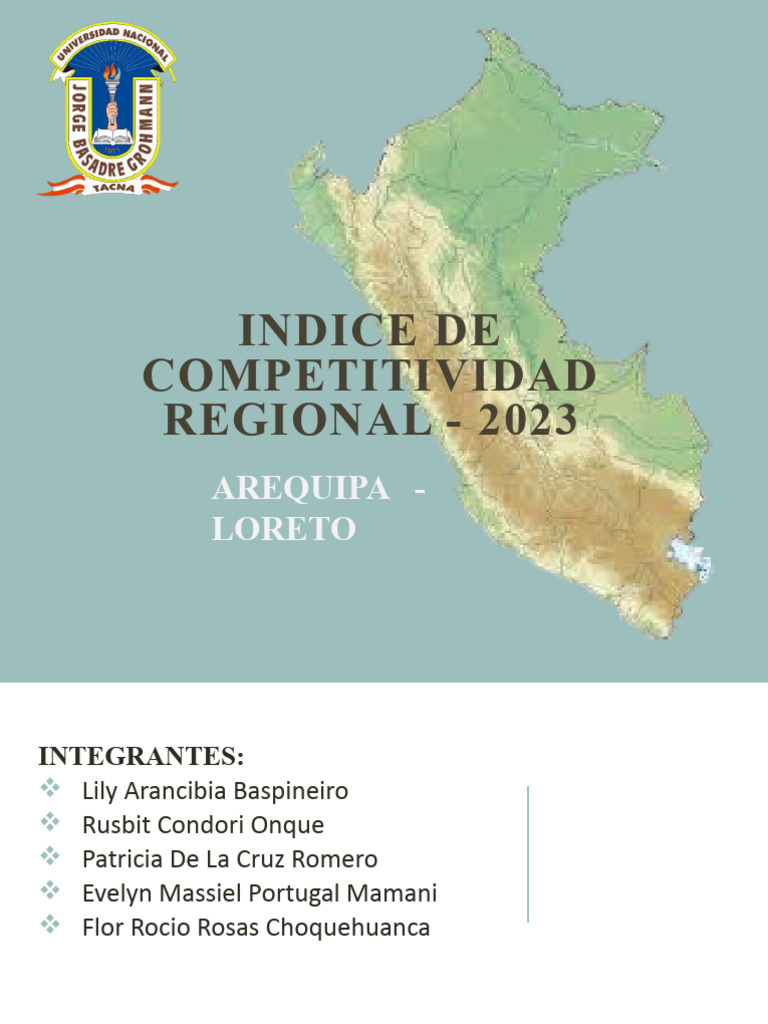 Indice de Competitvidad Regional 2023 Ok | Descargar gratis PDF | Infraestructura | Economias