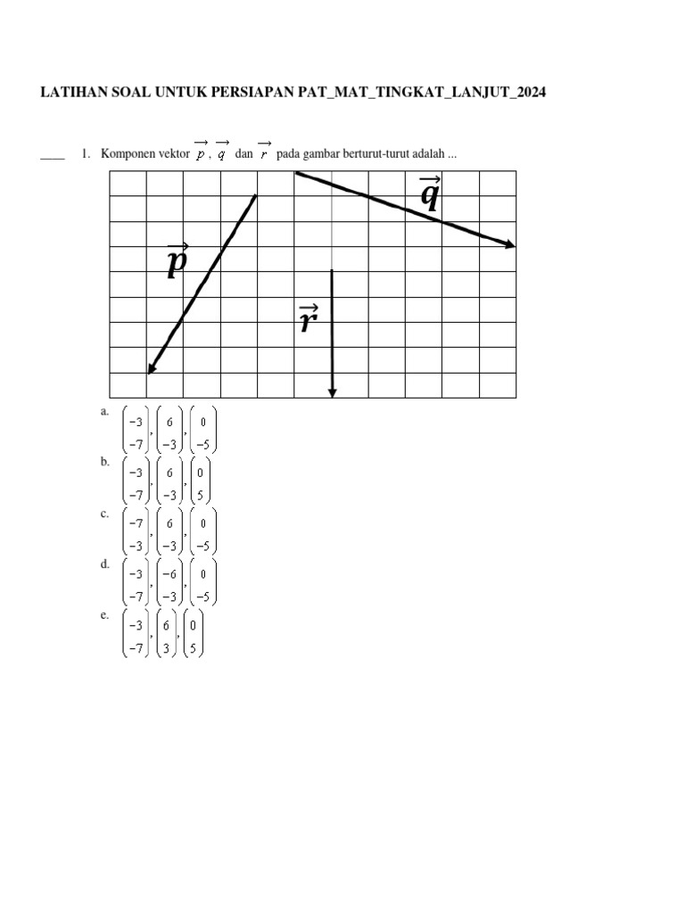 Latihan Soal Pat 2024 | PDF