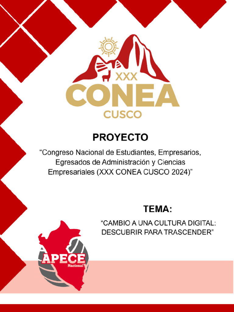 PROYECTO CONEA CUSCO 2024.docx Final | PDF | Iniciativa empresarial | Perú