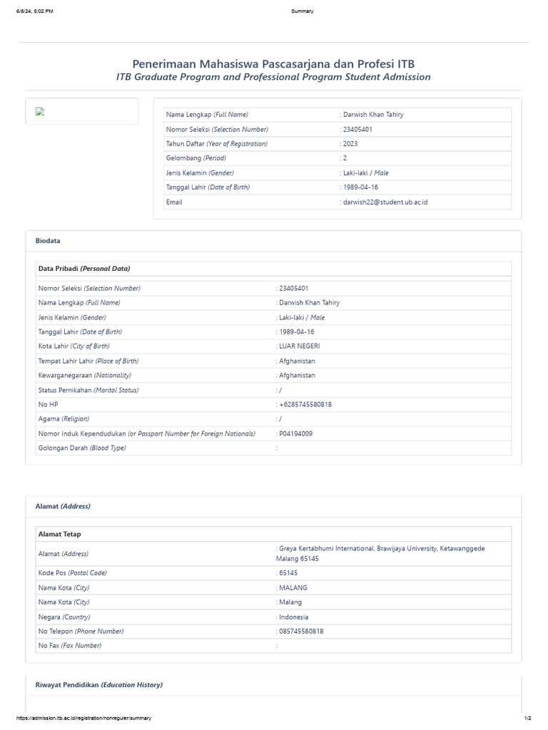 ITB Summer Course-Summary | PDF | Identity Document | Government And ...