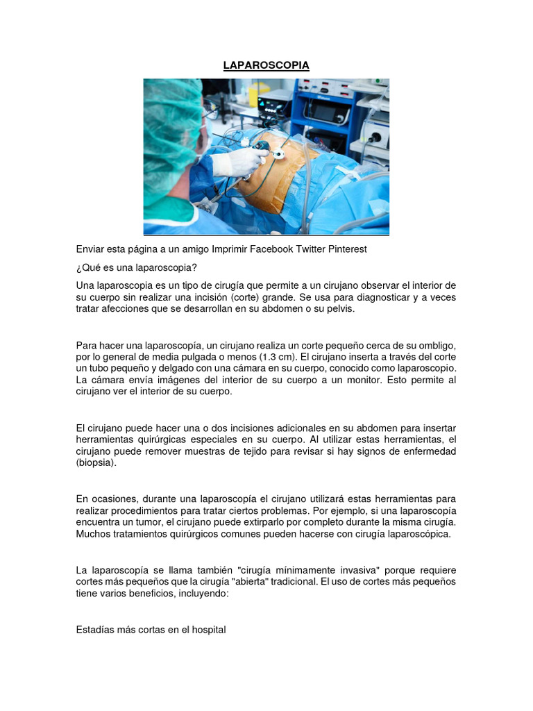 Cirugia Laparos | PDF | Cirugía | Medicina