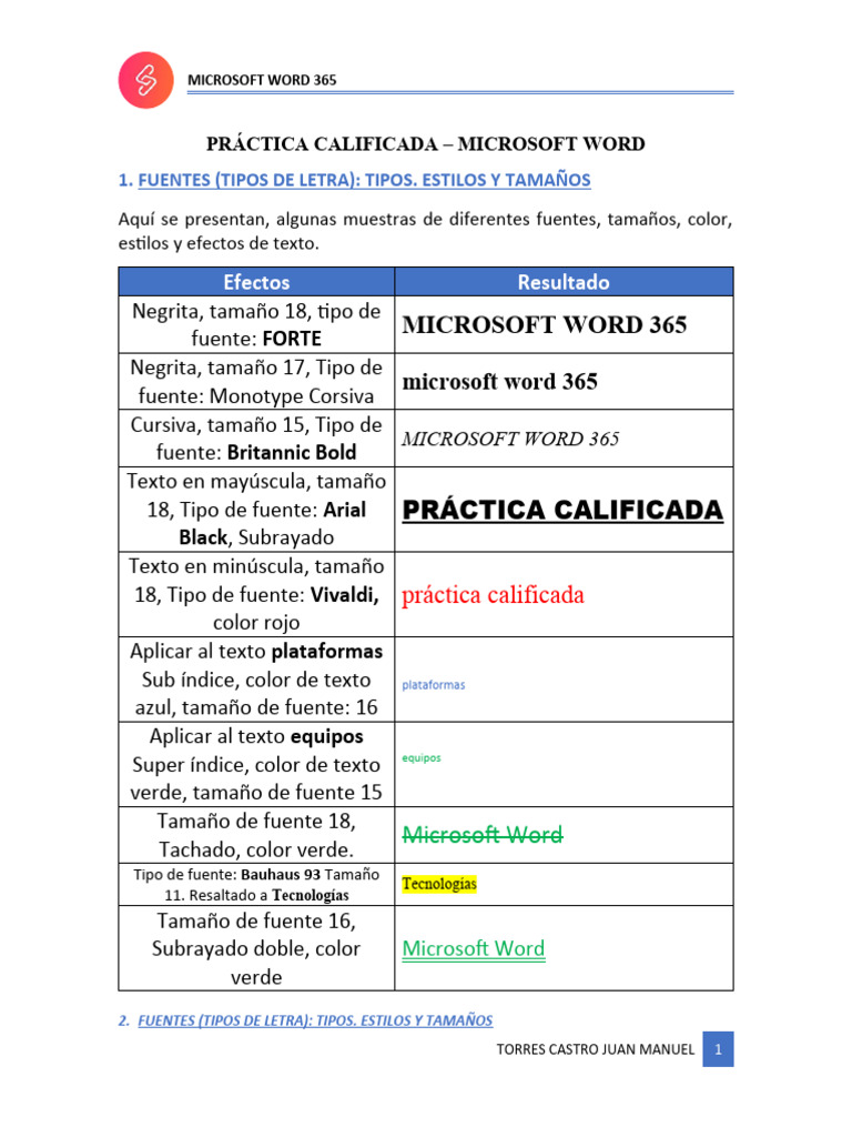 Práctica - Word - 2024 | PDF | Procesador de textos | Tipografía