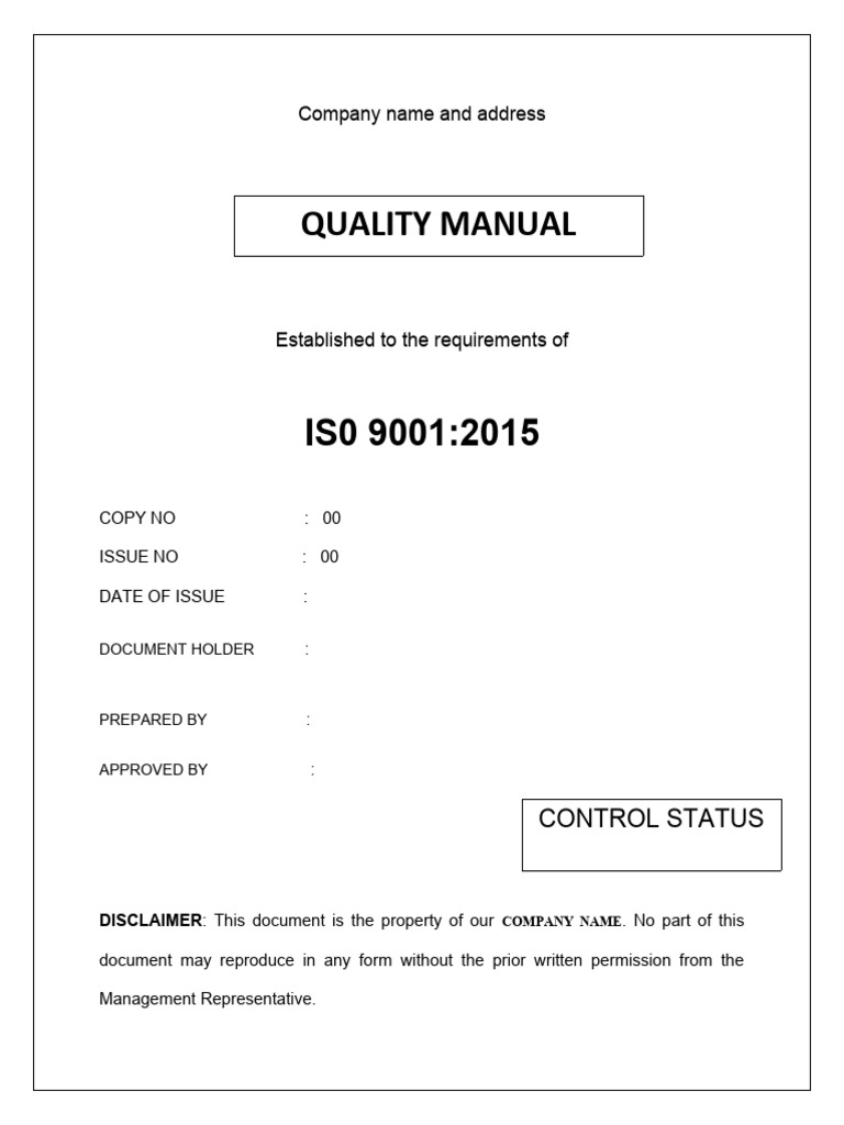 ---BITNO---ISO 9001-2015 QUALITY MANUAL WITHOUT DESIGN | Download Free PDF | Quality Management ...