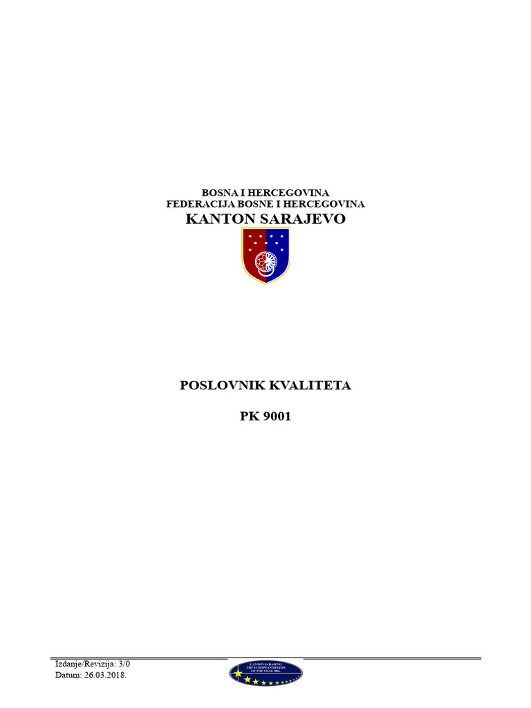 Poslovnik Kvaliteta Iso 9001-2015 | PDF