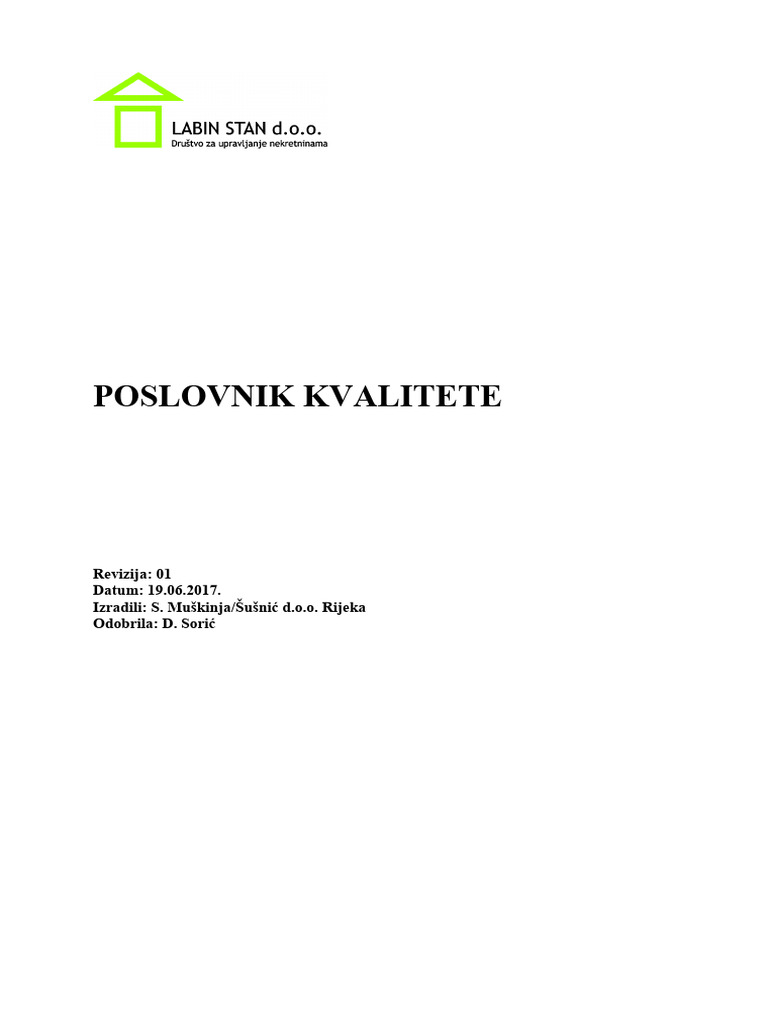 Poslovnik-Kvalitete-Rev 01 19.06.2017 | PDF