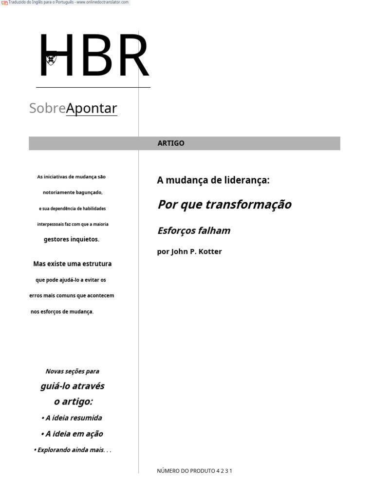 Kotter - 1995 - Leading Change Why TransformationEfforts Fail - En.pt ...