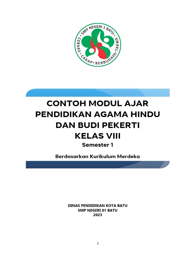 Modul Ajar Agama Hindu Kelas 8 | PDF