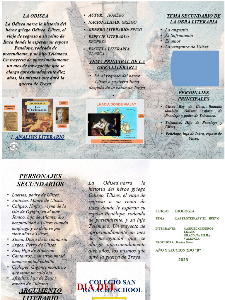 La Odisea Triptico | PDF | Odiseo | Odisea