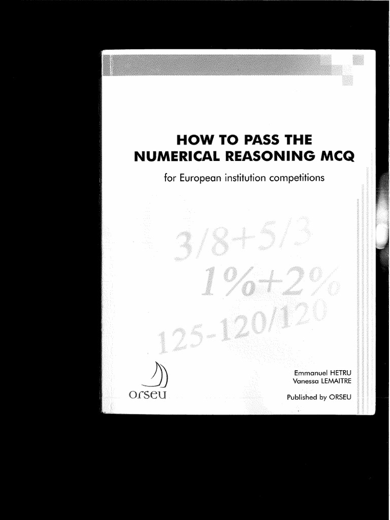 Epso Book 2010 Numerical Part 1 | PDF