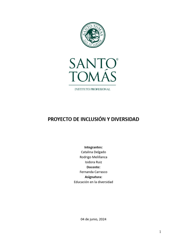 Proyecto Ed. en La Diversidad Definitivo Definitivo 3333 | Descargar gratis PDF | Inclusión ...