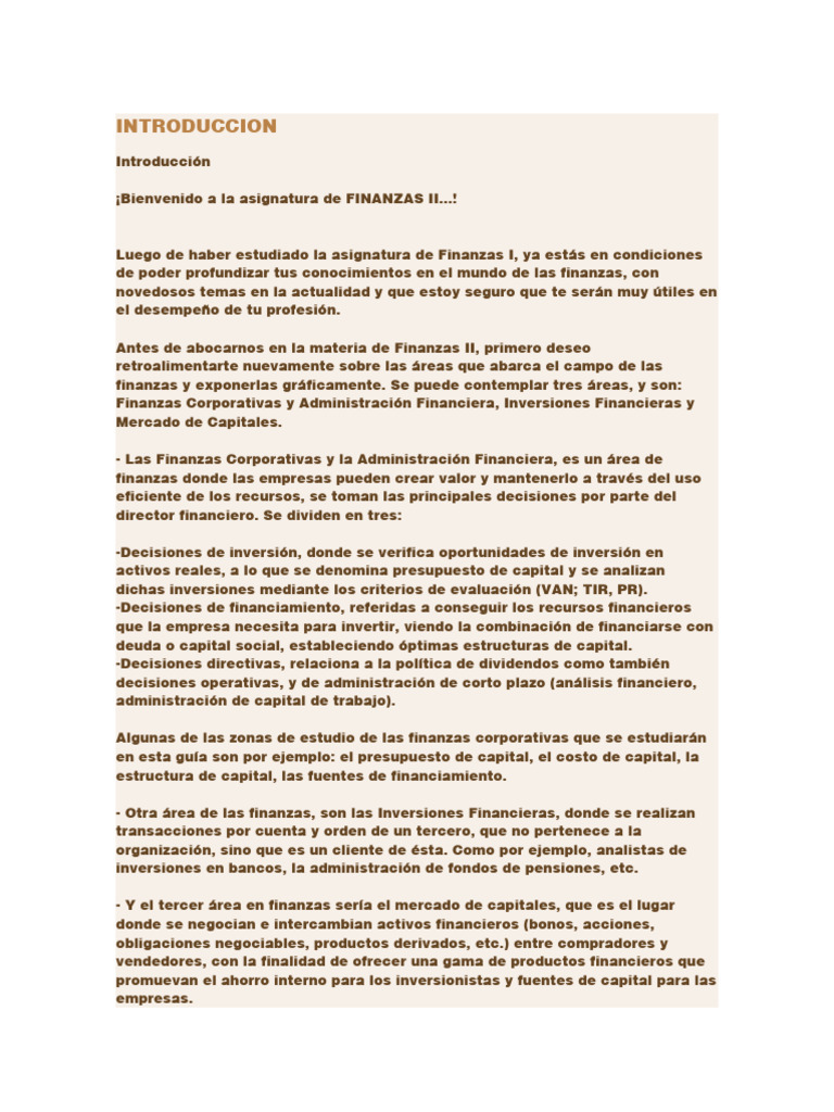 Finanzas 2 | Descargar gratis PDF | Compartir (Finanzas ...